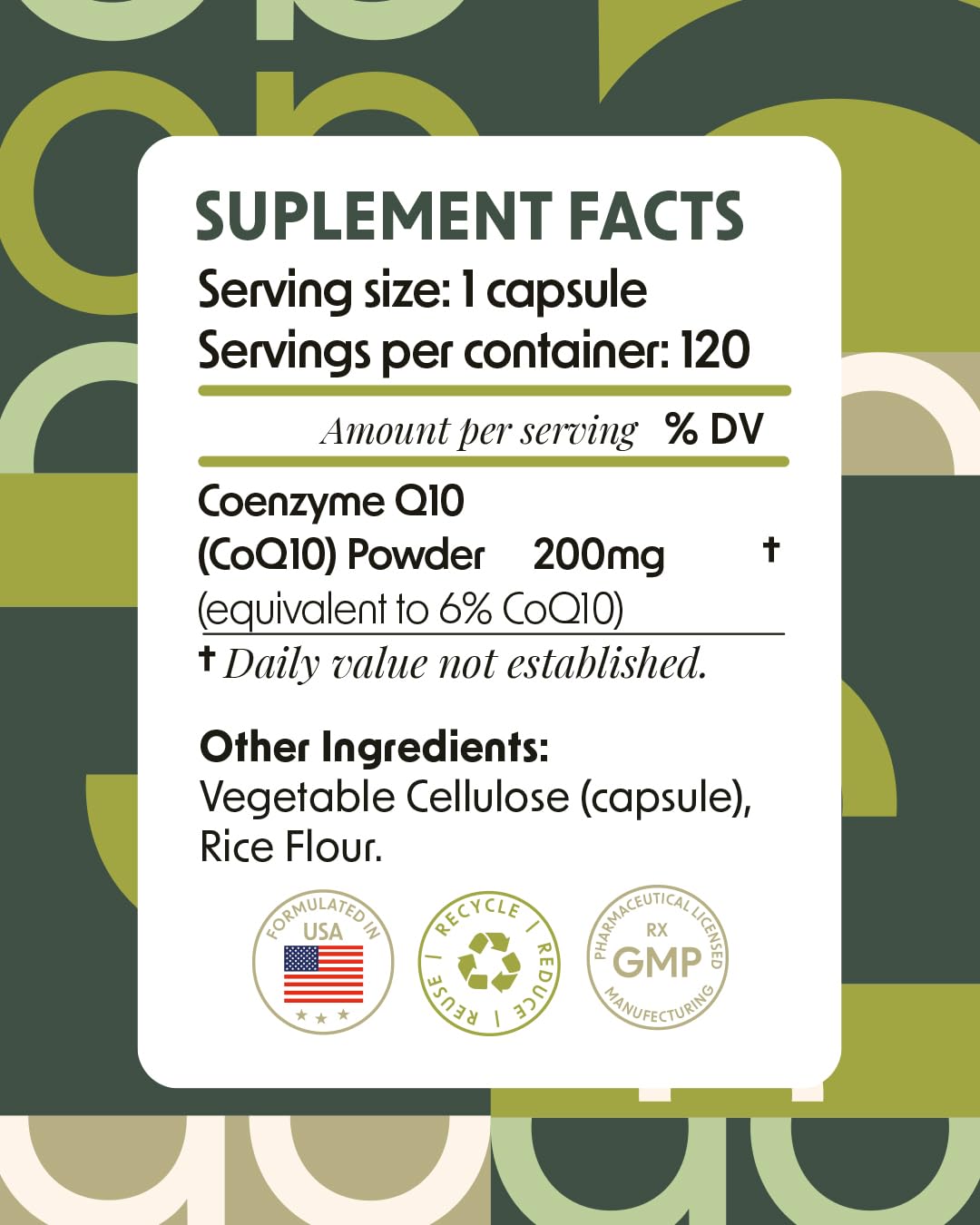 200 mg CoQ10 for heart health