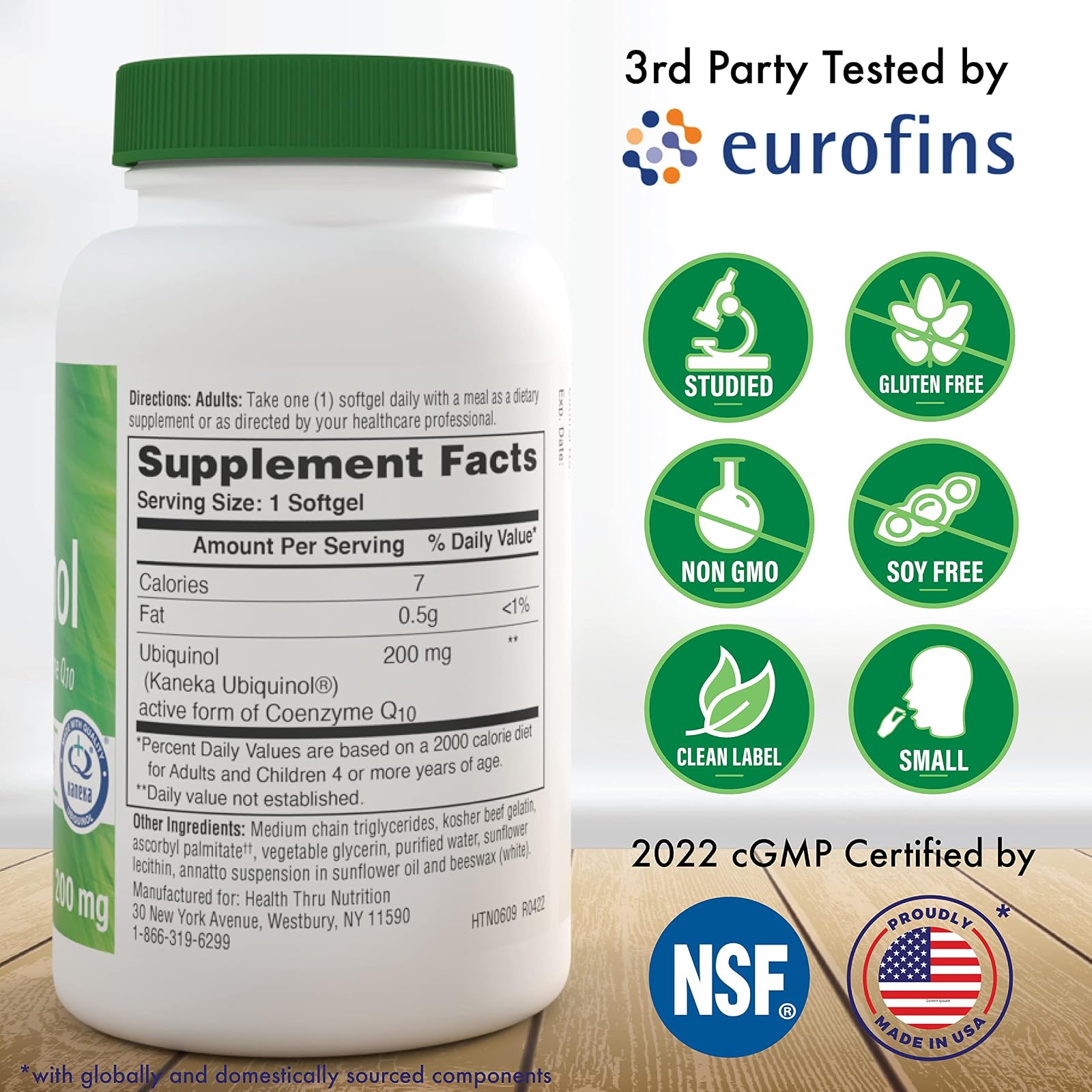 200 mg coq10 softgels for energy