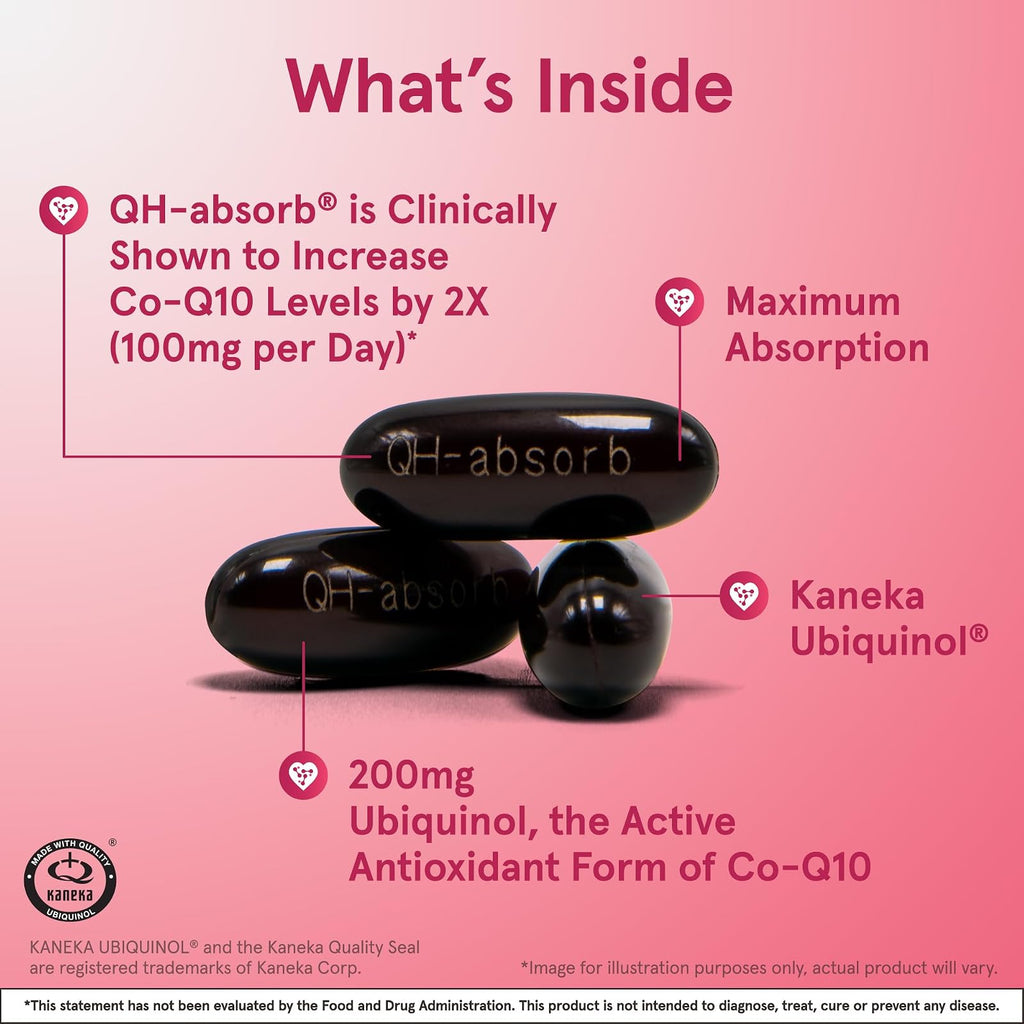 200 mg CoQ10 softgels for energy