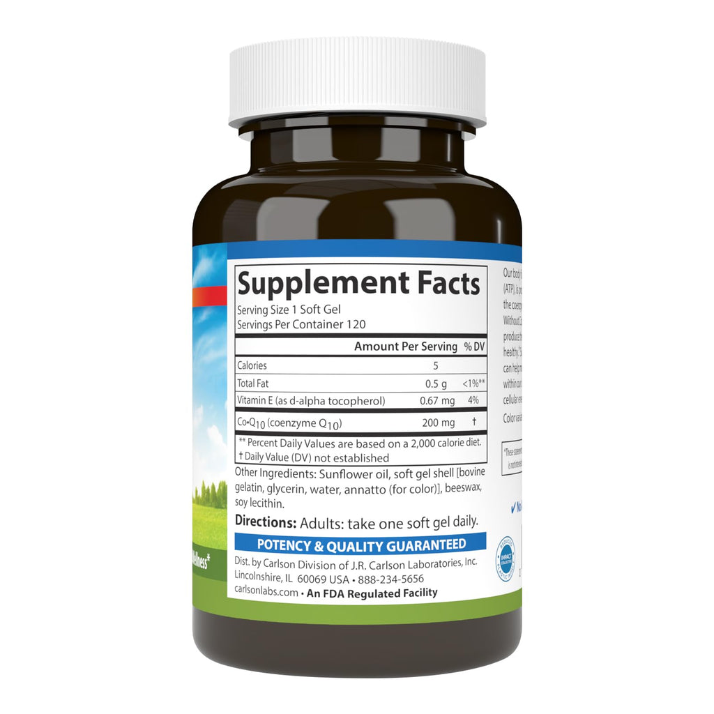 200 mg CoQ10 supplement for energy