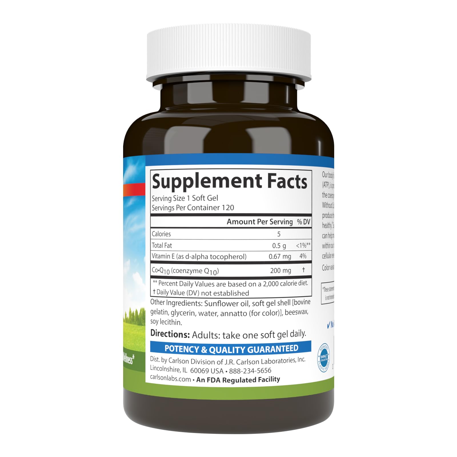 200 mg CoQ10 supplement for energy
