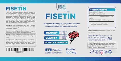 200 mg Fisetin antioxidant benefits