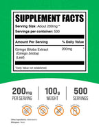 200 mg ginkgo biloba supplement