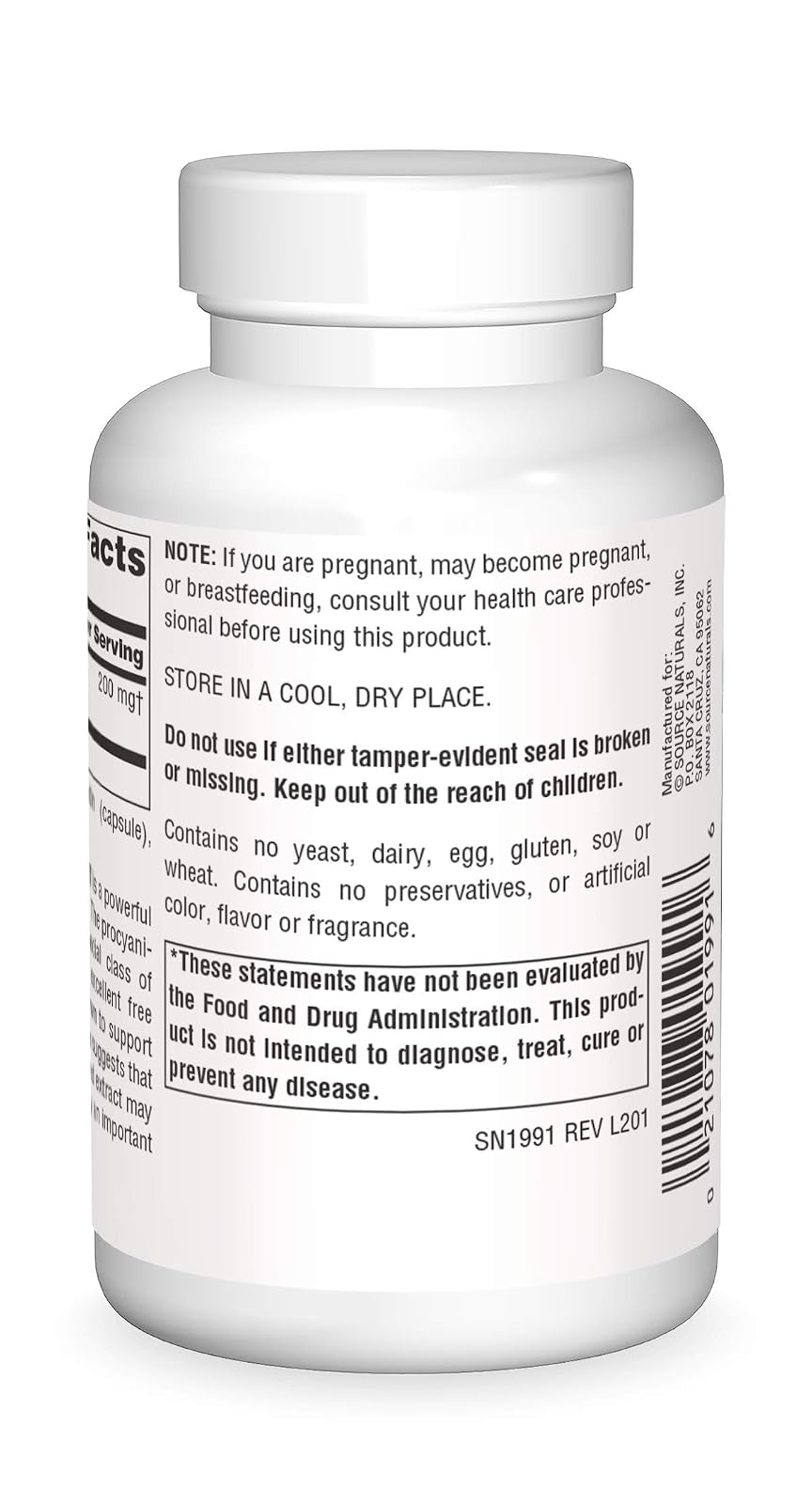 200 mg grape seed extract capsules