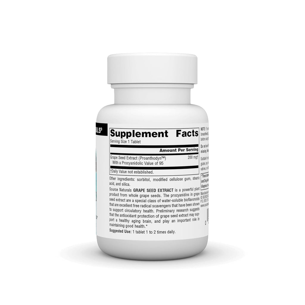 200 mg grape seed extract tablets