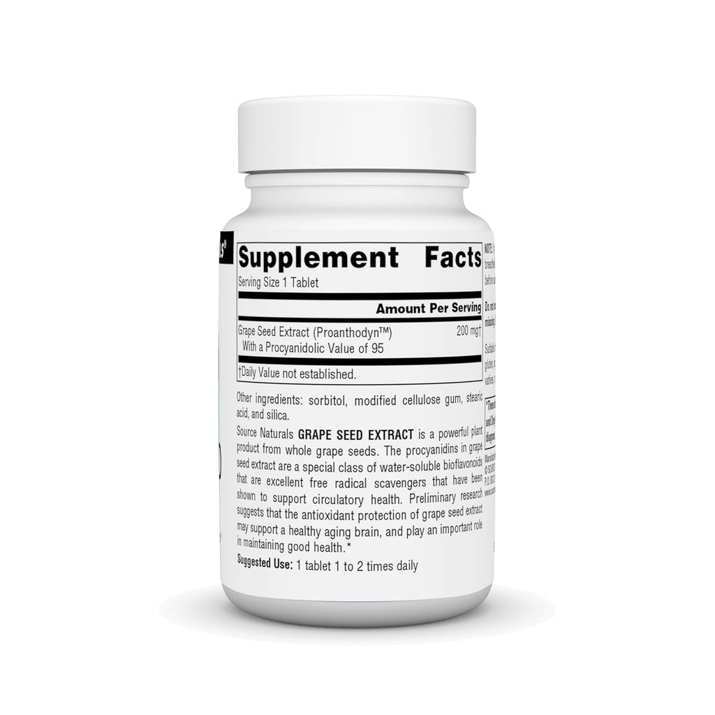 200 mg grape seed extract tablets