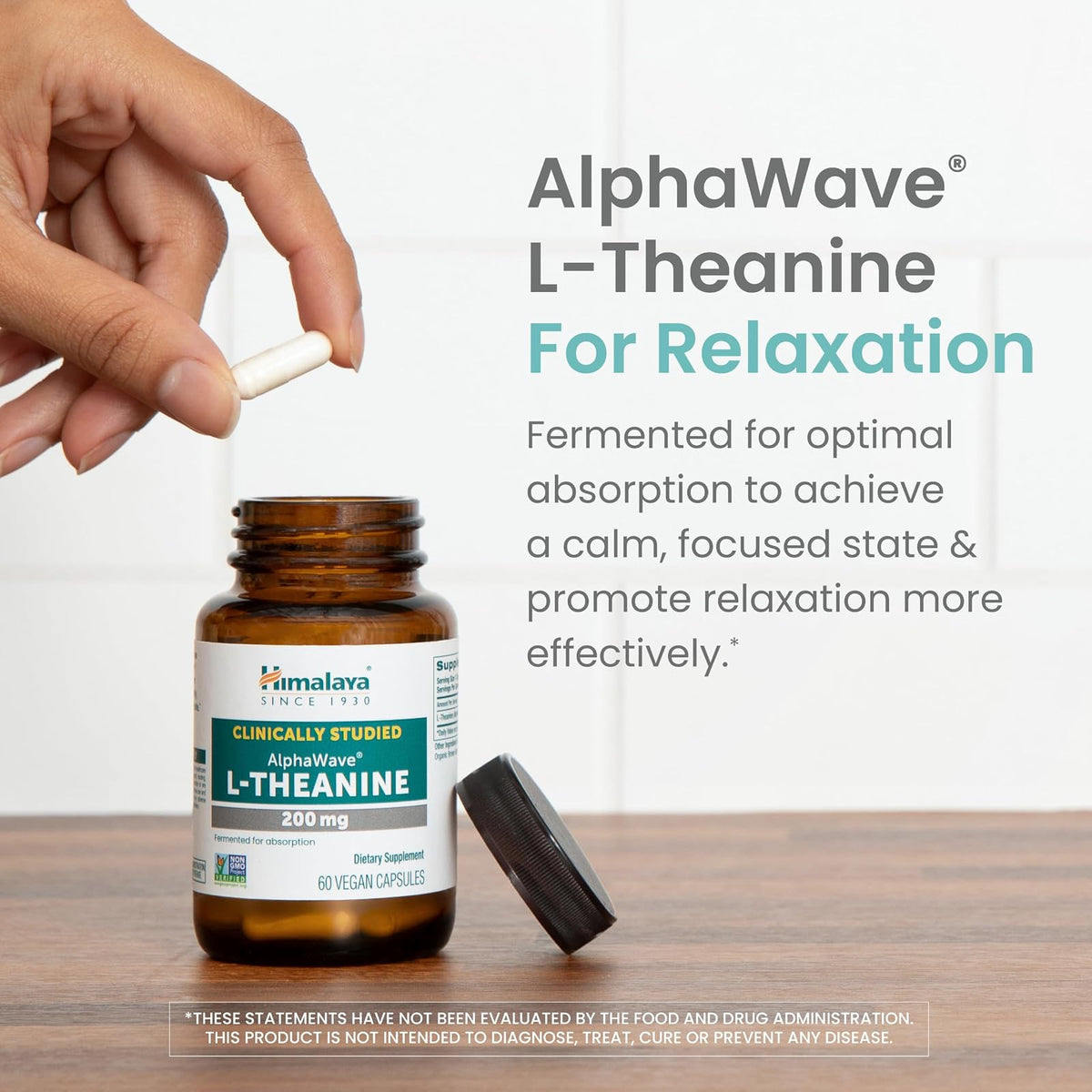 200 mg L-Theanine for relaxation