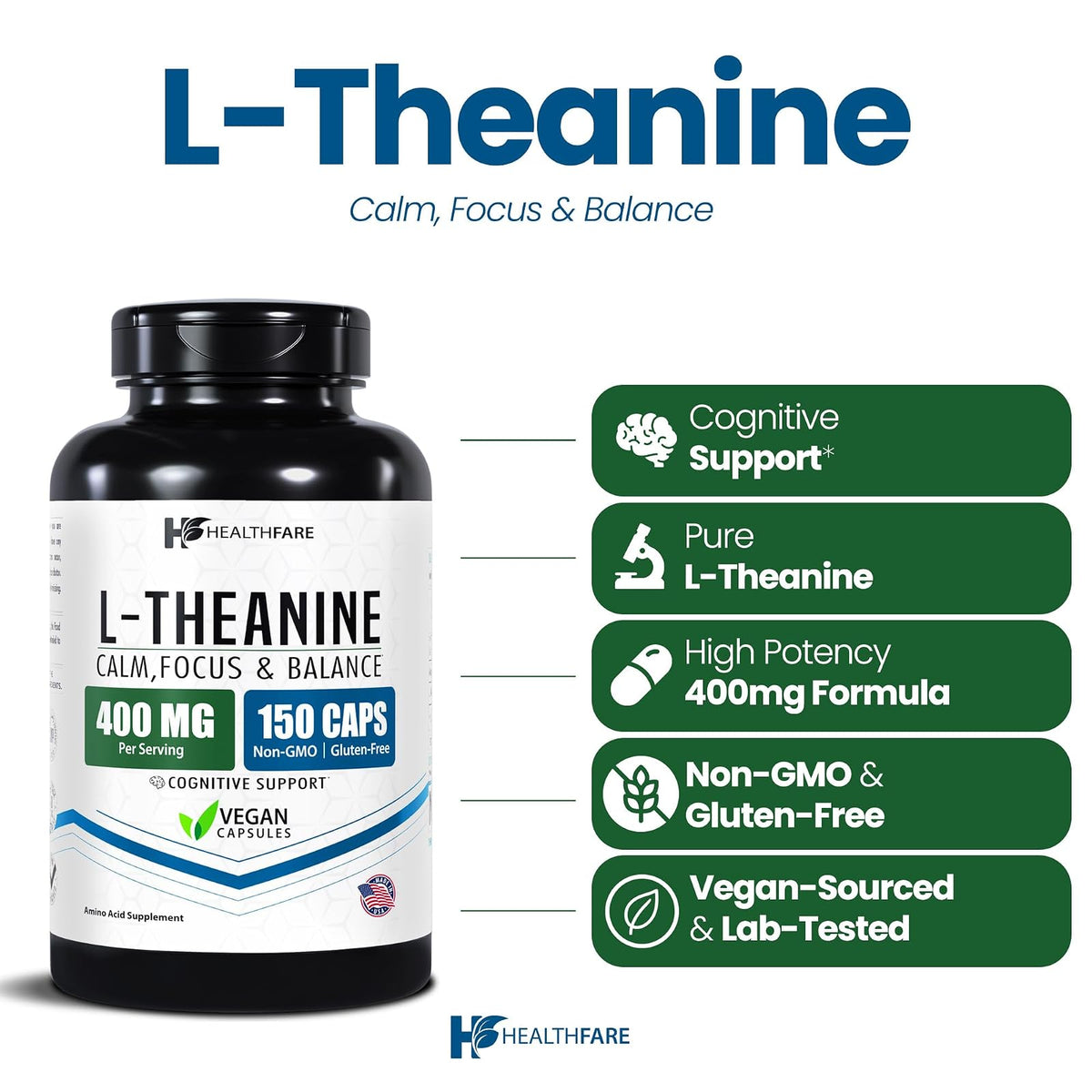 200 mg L-Theanine for relaxation