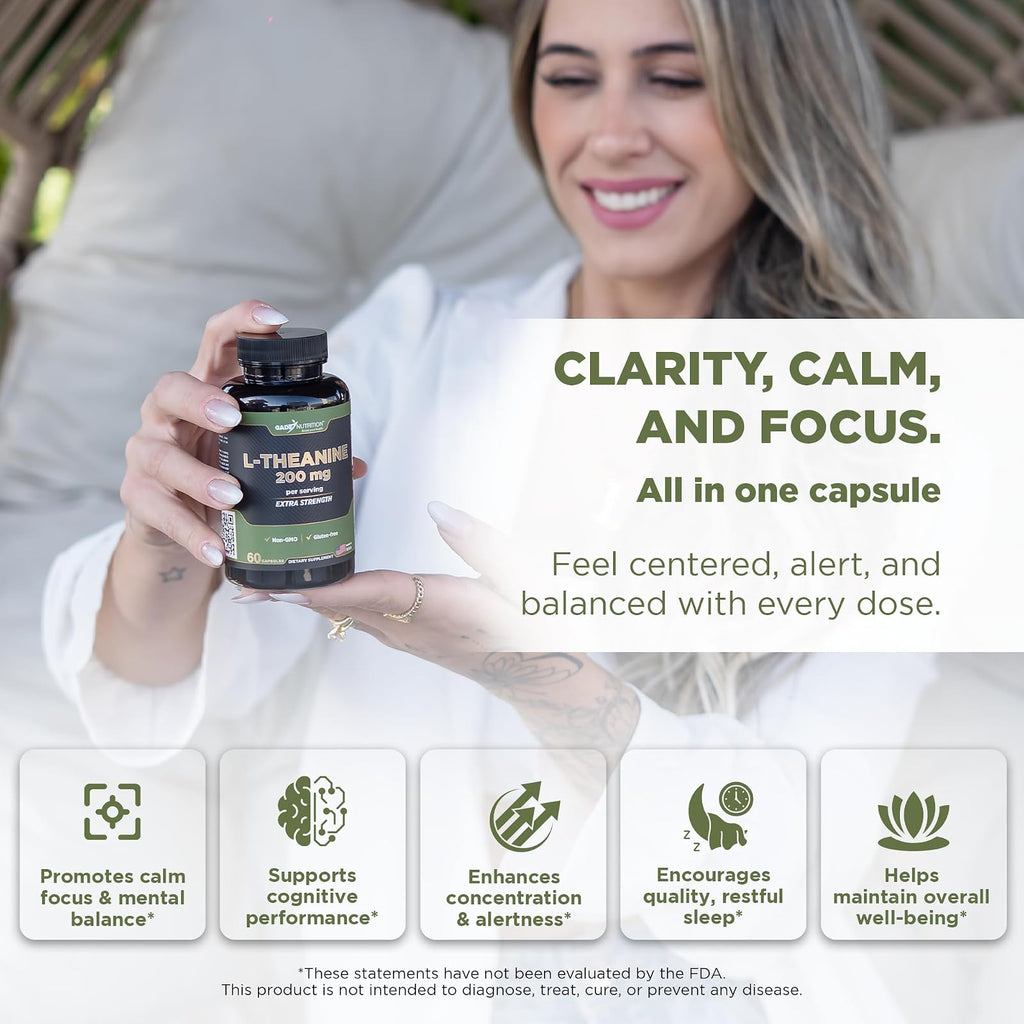 200 mg L-Theanine for relaxation