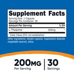200 mg L-Theanine for relaxation