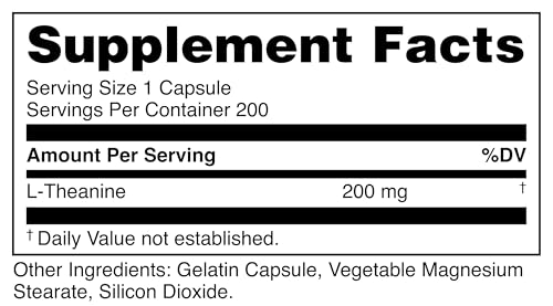 200 mg L-Theanine for stress relief