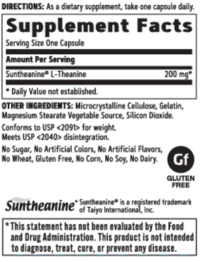 200 mg l-theanine for stress relief