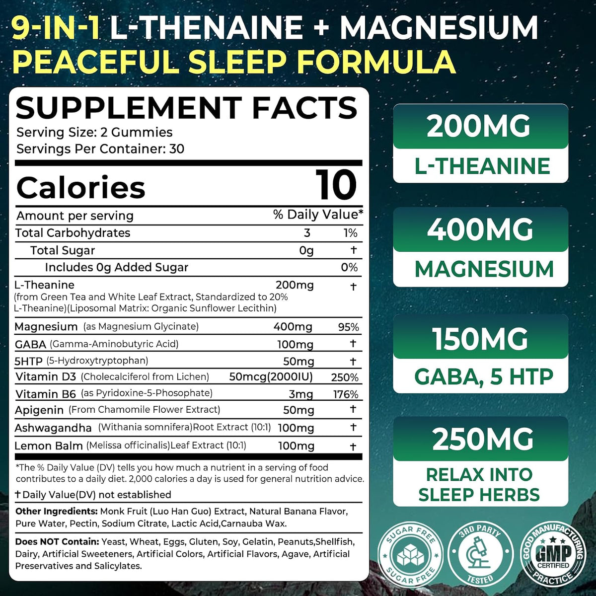 200 mg L-Theanine gummy vitamins