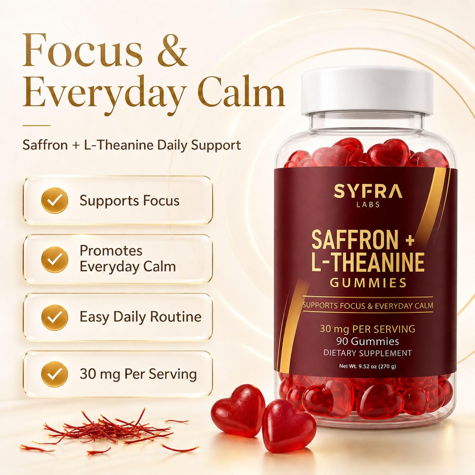 200 mg L-Theanine multivitamins for stress relief