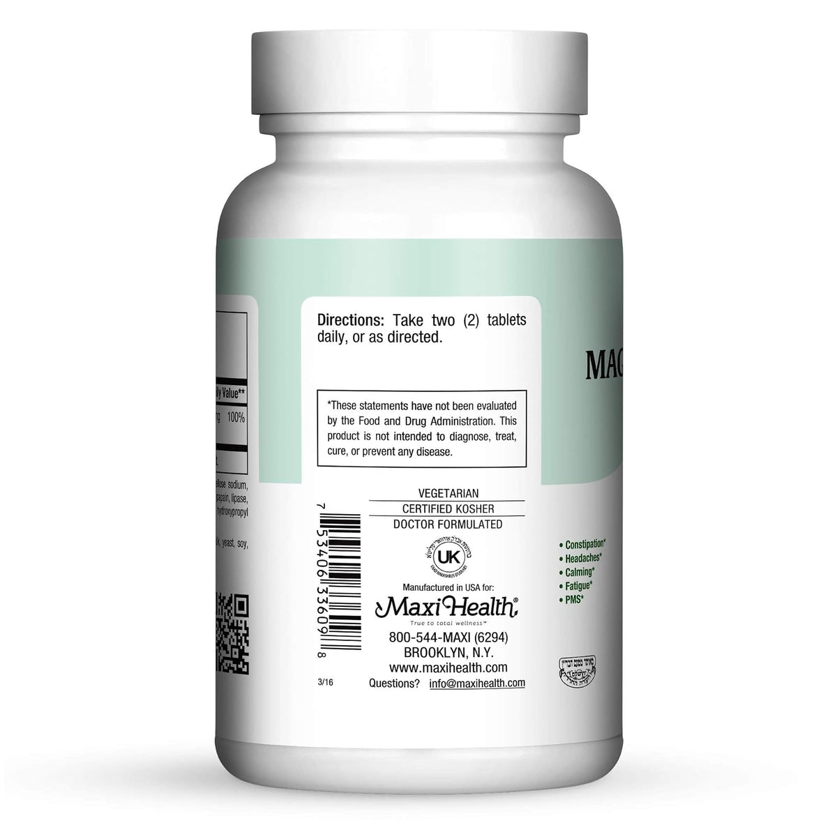 200 mg Magnesium Citrate supports bone health