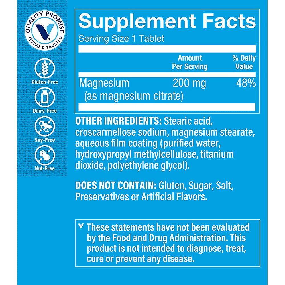 200 mg magnesium citrate tablets