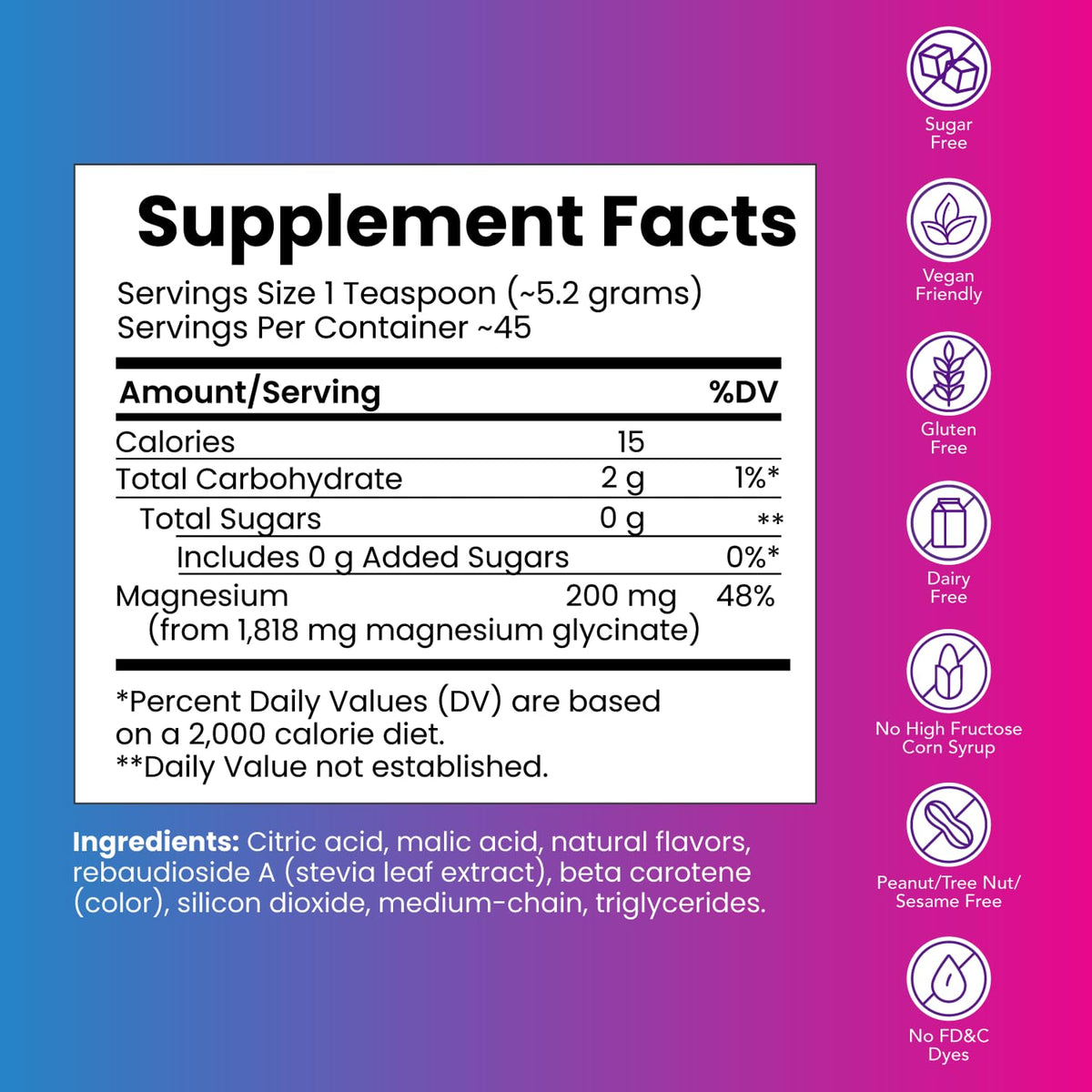 200 mg magnesium glycinate for relaxation