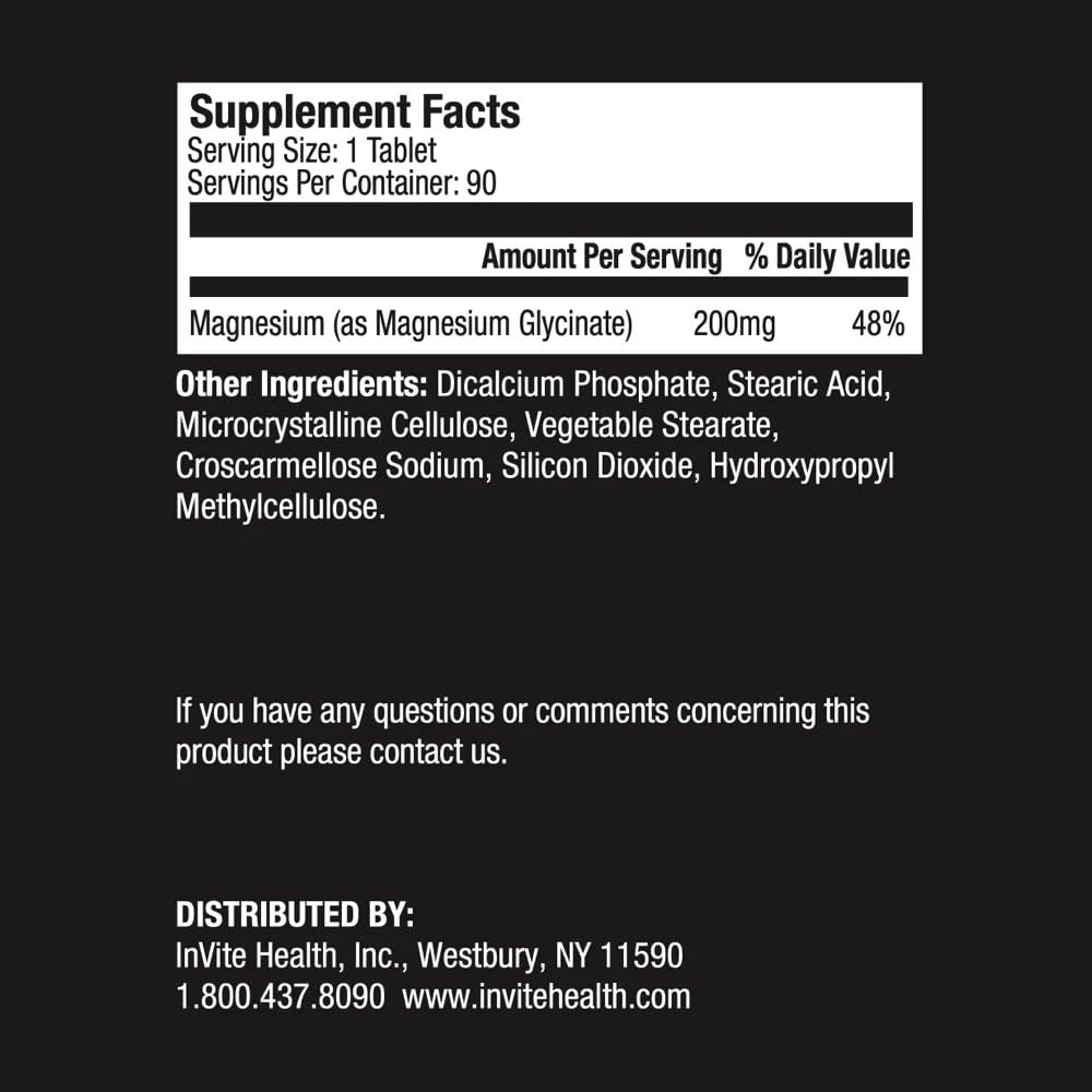 200 mg Magnesium Glycinate tablets