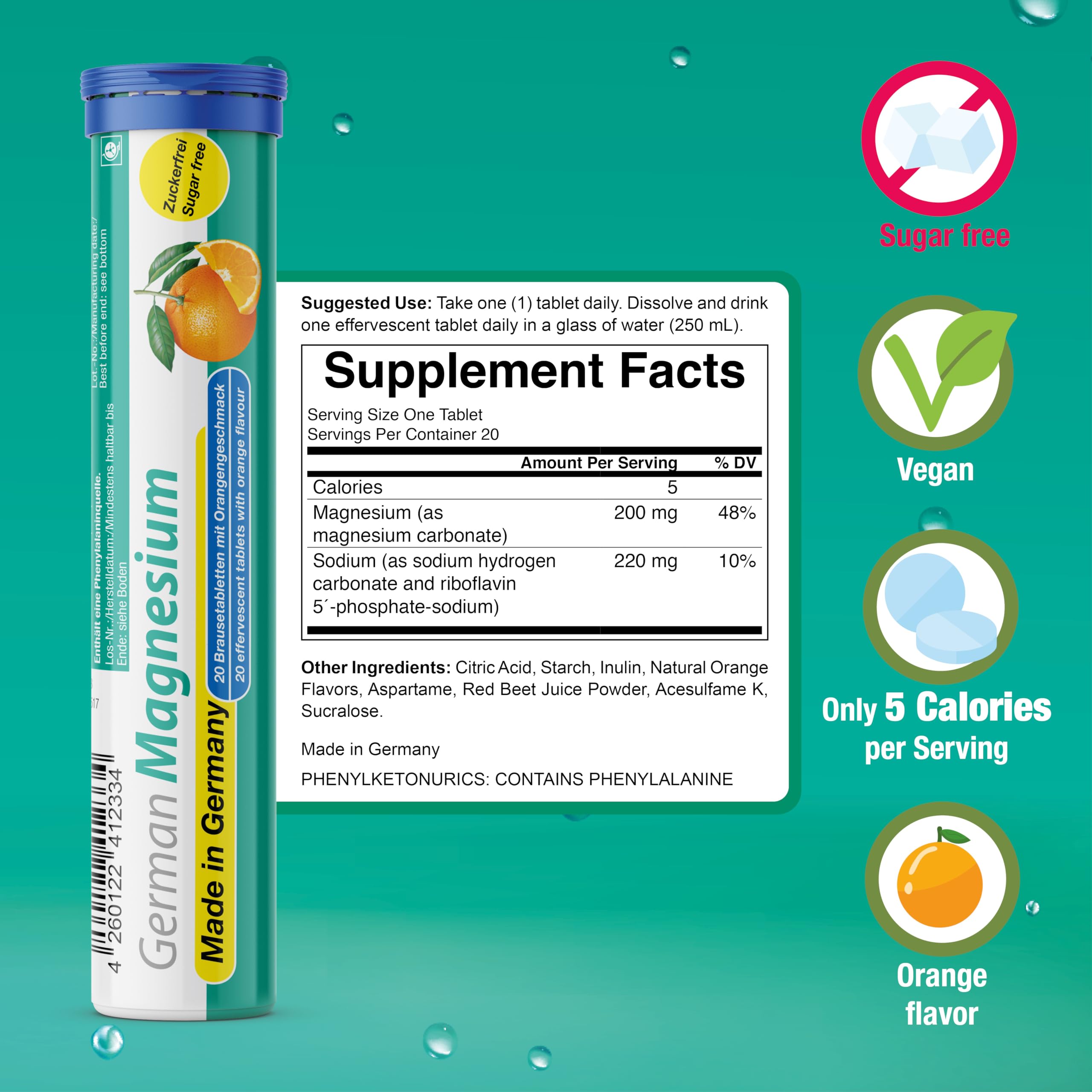 200 mg magnesium per serving