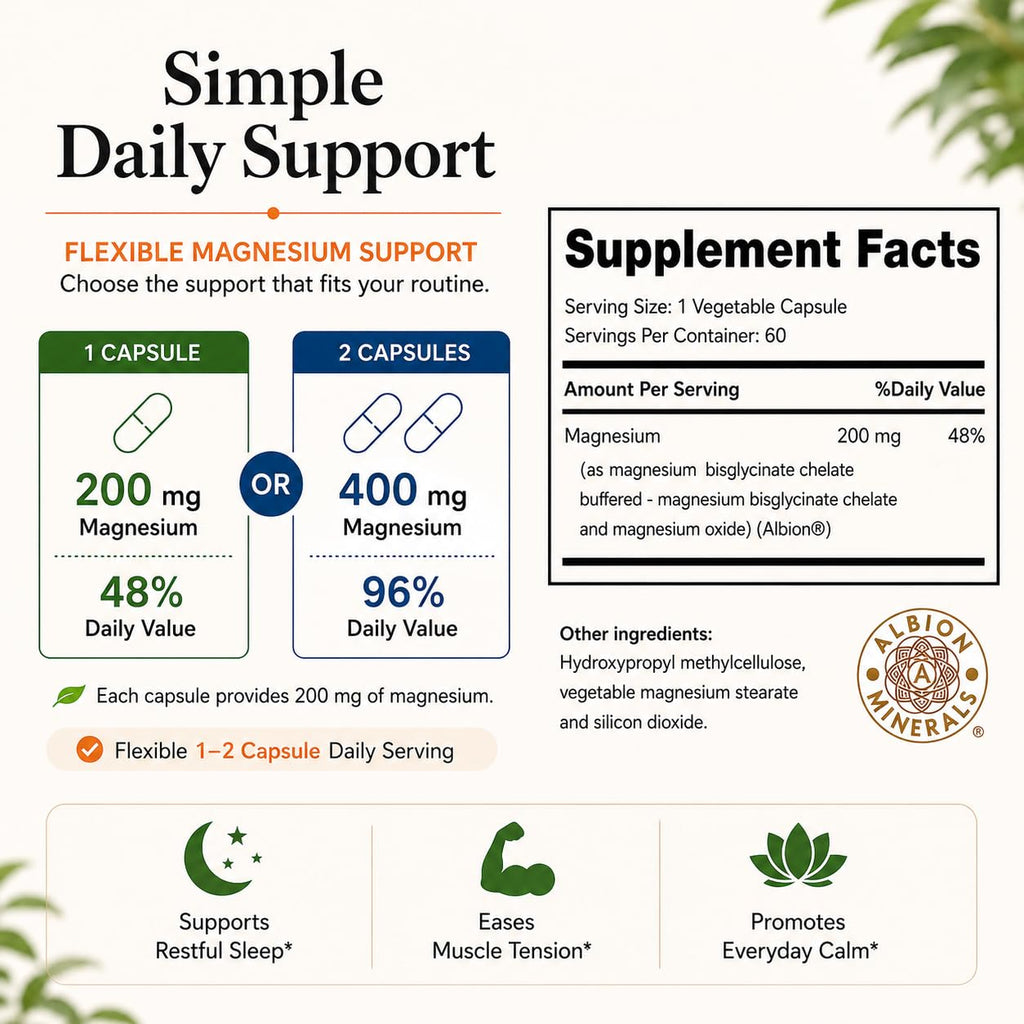 200 mg magnesium supplement for relaxation