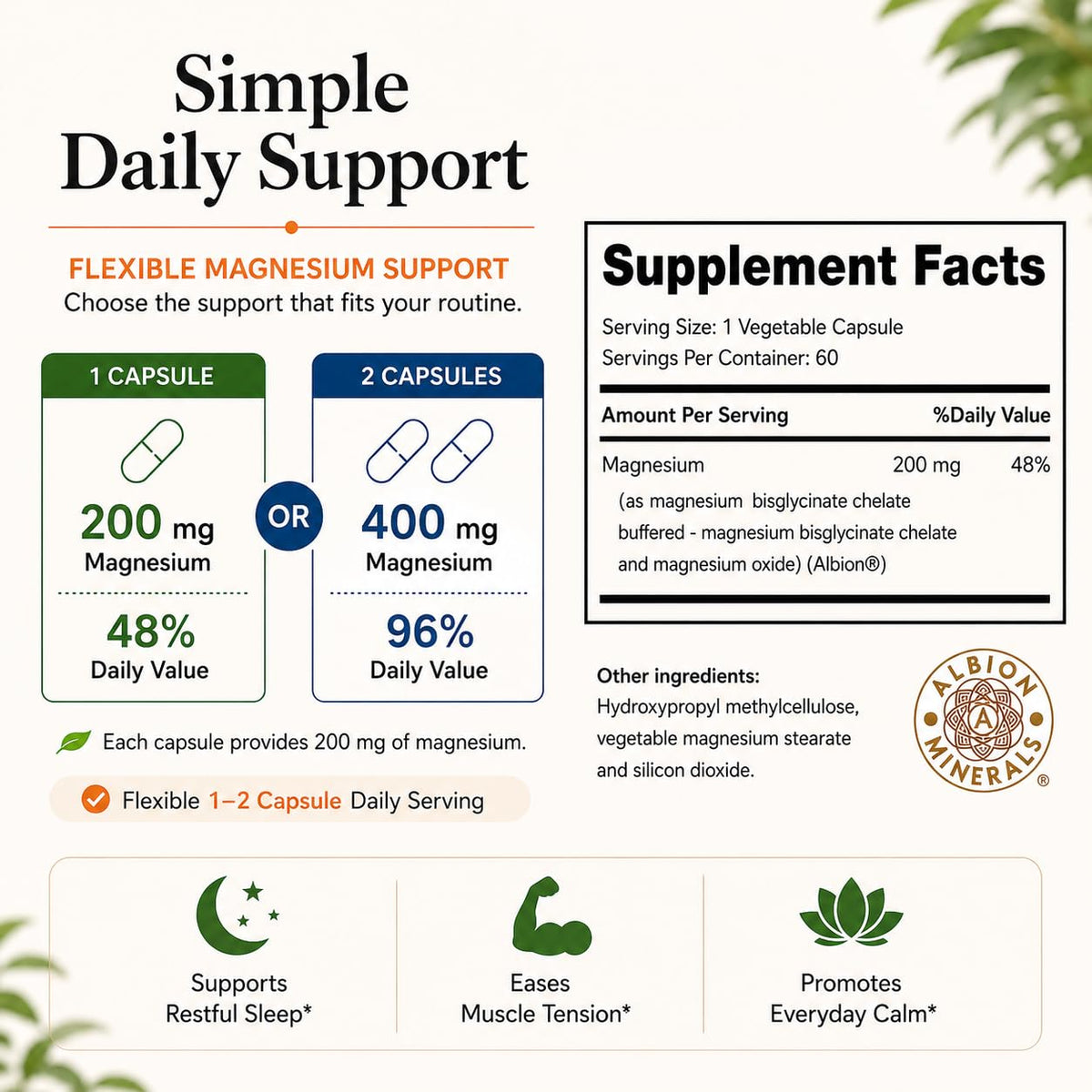 200 mg magnesium supplement for relaxation