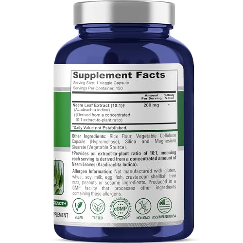 200 mg Neem Leaf for immune support