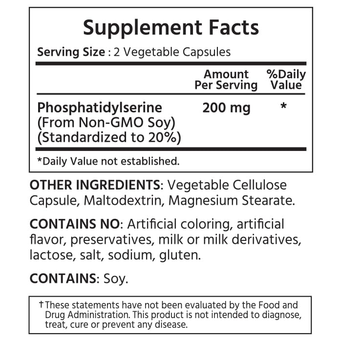 200 mg phosphatidyl serine capsules