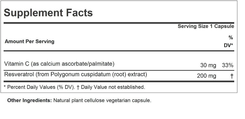 200 mg Resveratrol for heart health