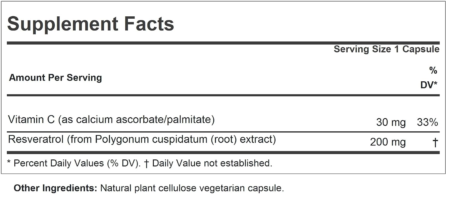 200 mg Resveratrol for heart health