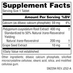 200 mg Resveratrol tablets for vitality