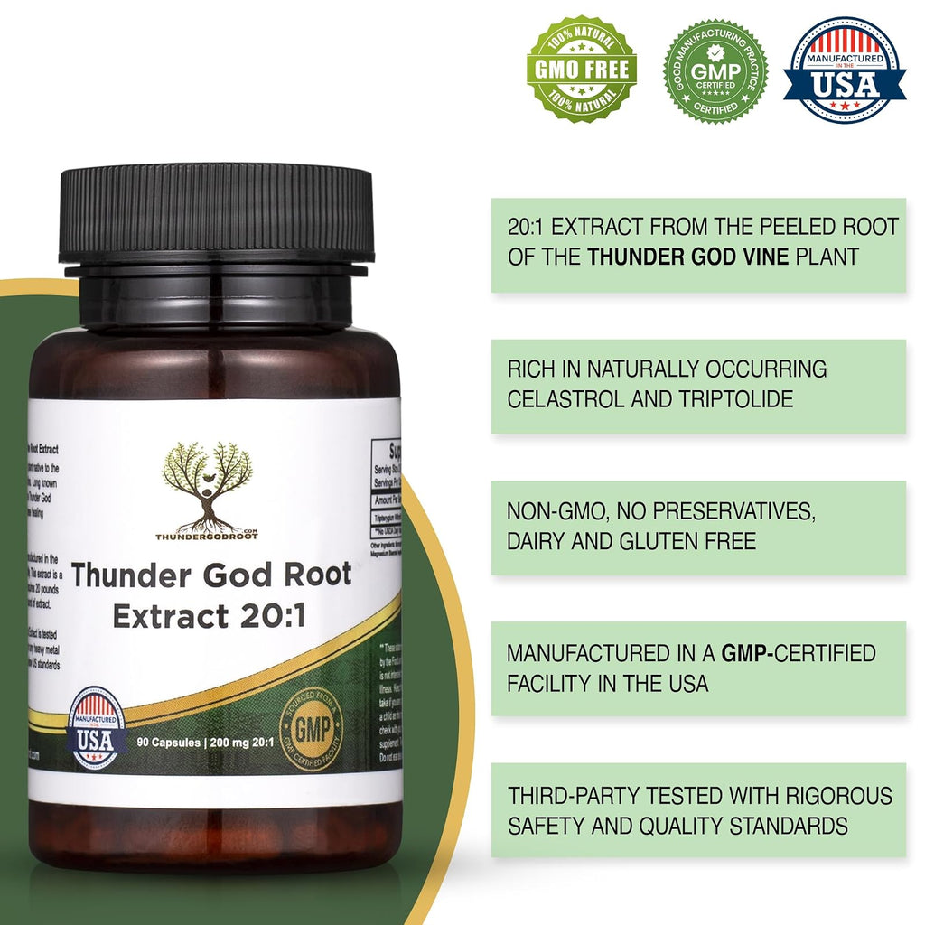 200 mg Thunder God Vine for natural health