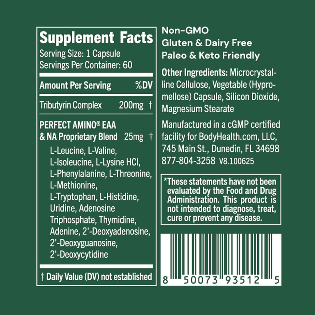 200 mg Tributyrin for immune support
