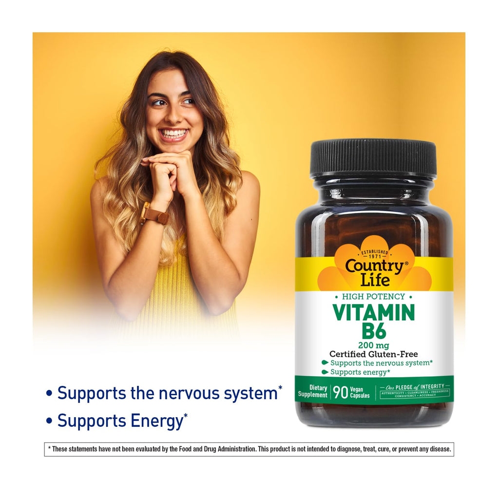 200 mg Vitamin B6 for energy