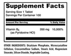 200 mg Vitamin B6 for energy