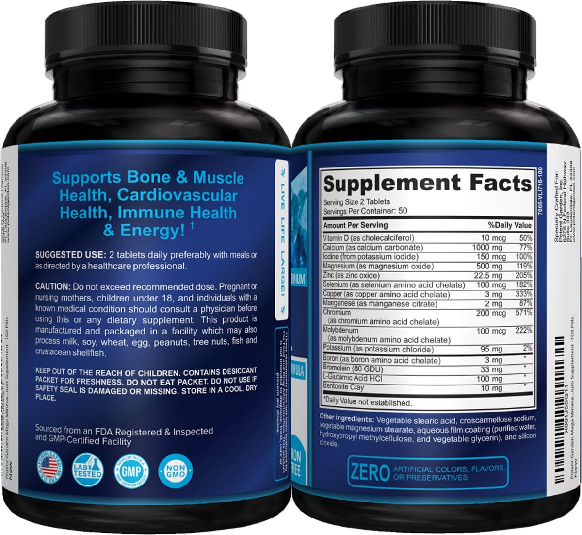 200 pills of essential trace minerals