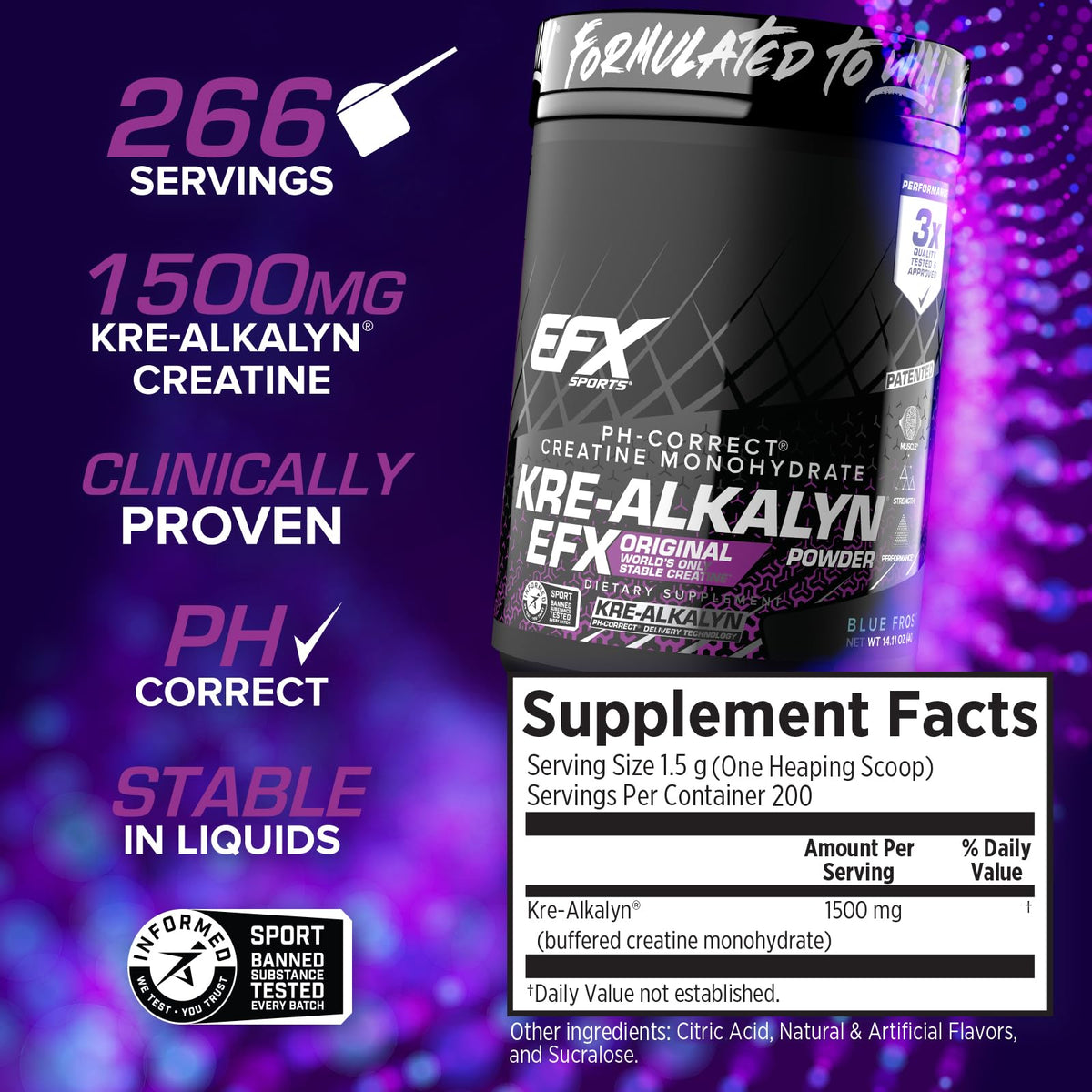200 servings of Kre-Alkalyn powder