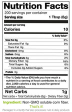200 servings of prebiotic fiber