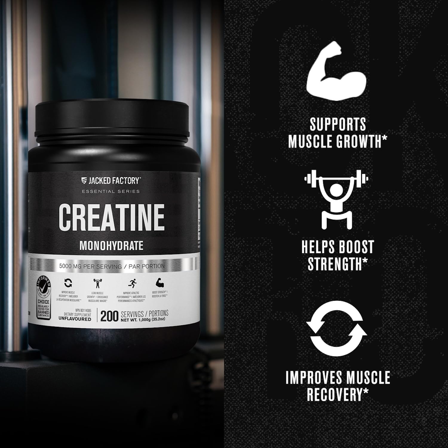 200 servings of pure creatine