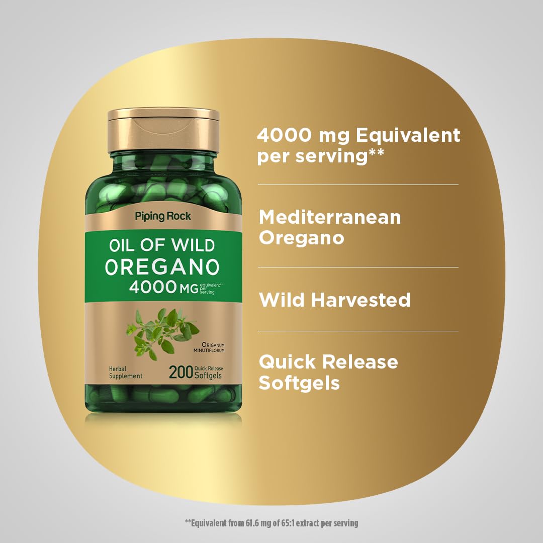 200 softgel capsules of oregano oil