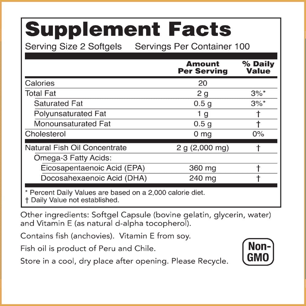 200 softgels for daily omega-3 intake