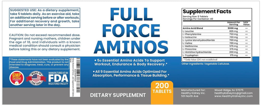 200 tablets for daily amino intake