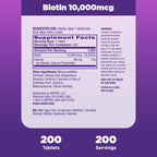200 tablets of biotin goodness