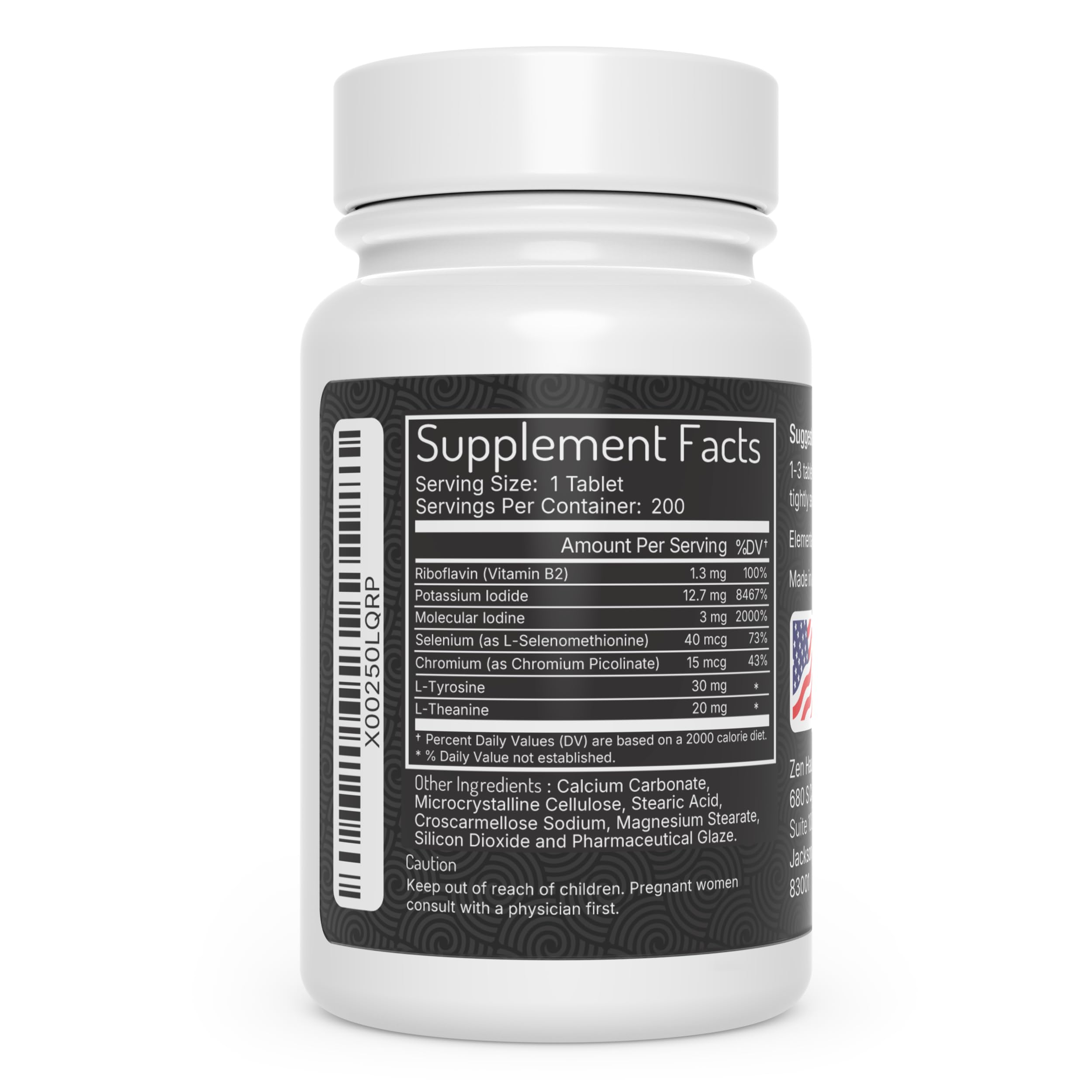 200 tablets of iodine support