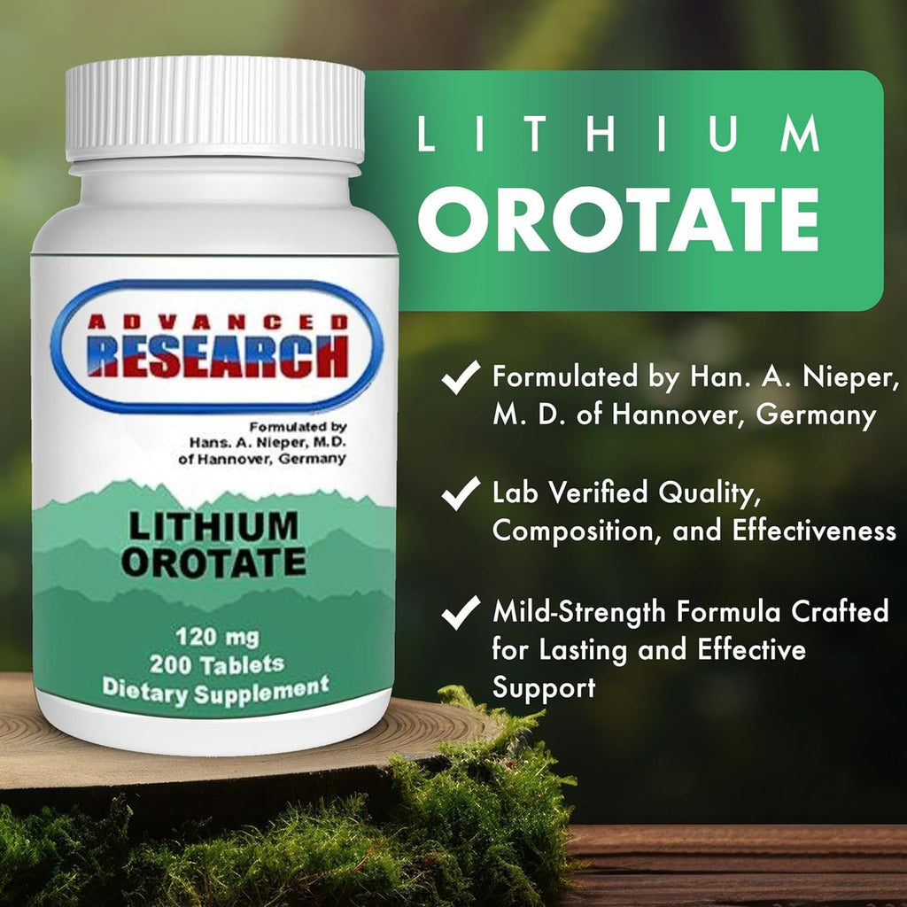 200 tablets of Lithium Orotate
