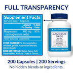 200 tablets of magnesium oxide