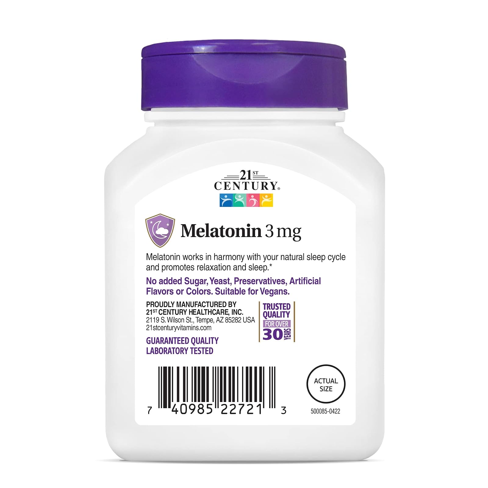 200 tablets of melatonin for convenience