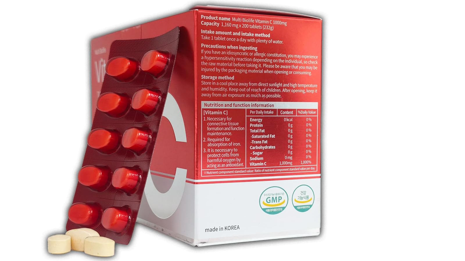 200 tablets of Vitamin C