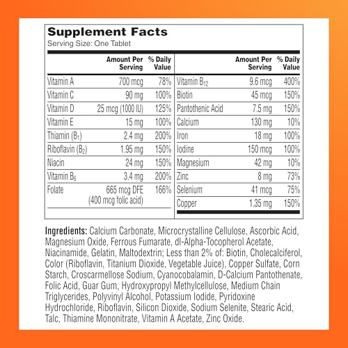 200 tablets of women's multivitamin