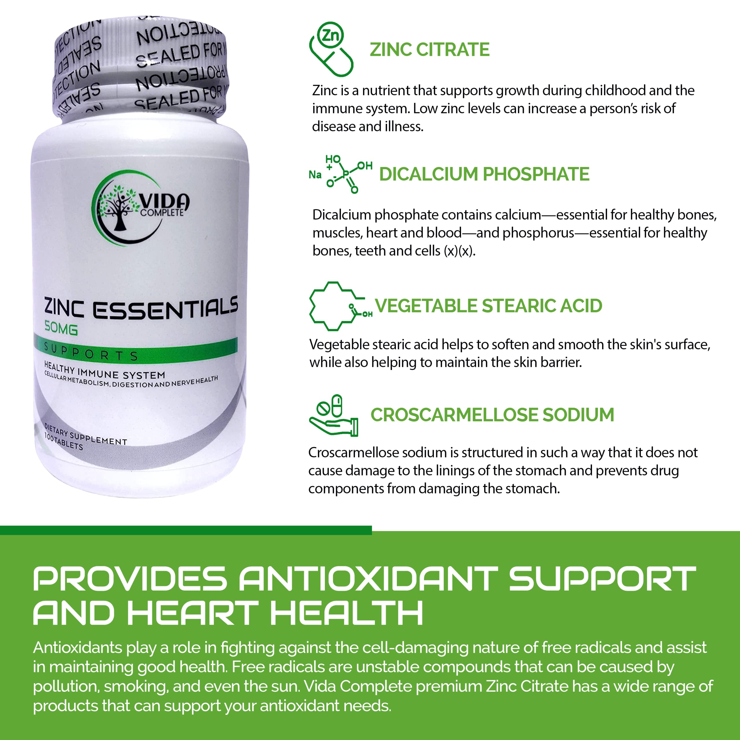 200 tablets of zinc capsules