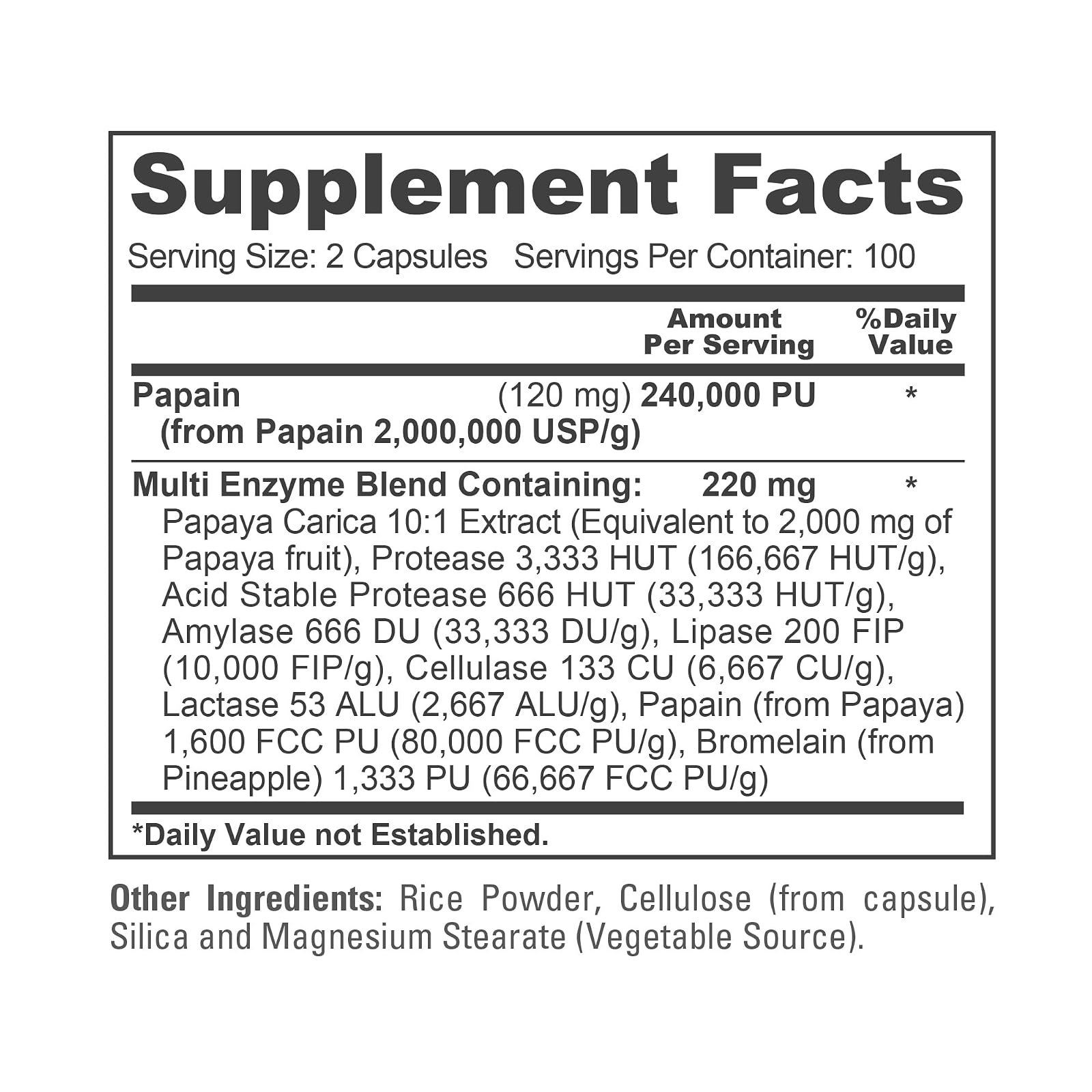 200 veg capsules for digestion relief